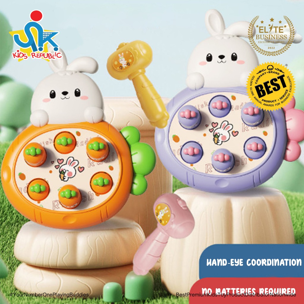 Interactive Plastic Toy Animal Knocking Game Hammering Game Baby Whack ...