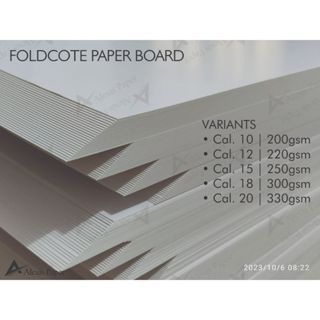 Foldcote Paper Board | 200-330gsm | 25 sheets per pack | Shopee Philippines
