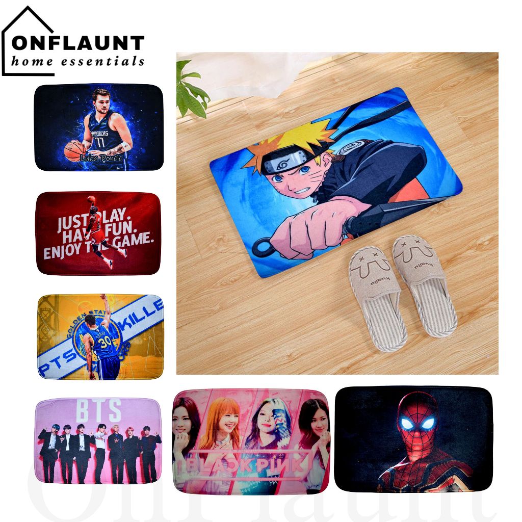 OnFlaunt Trendy Character Design NBA Print Floormat Indoor Outdoor Non ...
