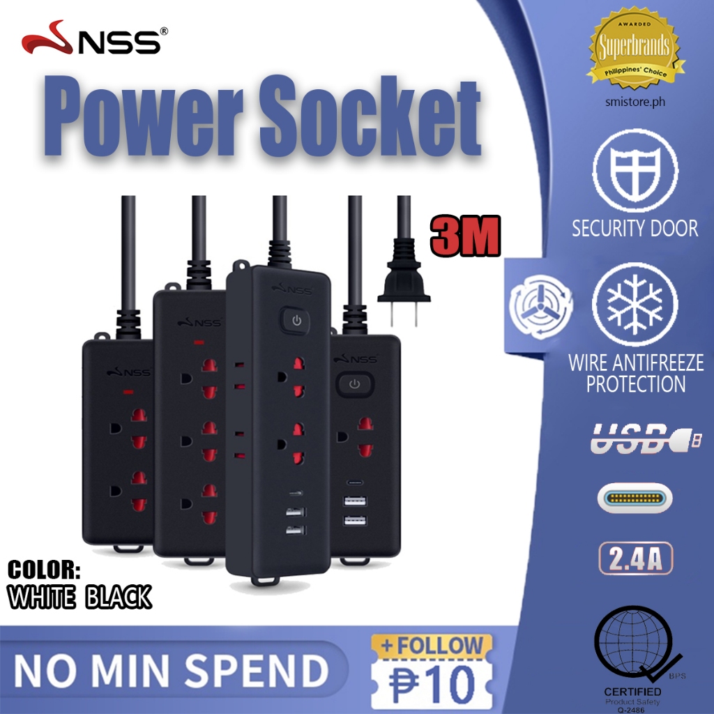 Multi Function Socket Extension Outlet With Switch Usb Cable Socket Power Extension Sockets