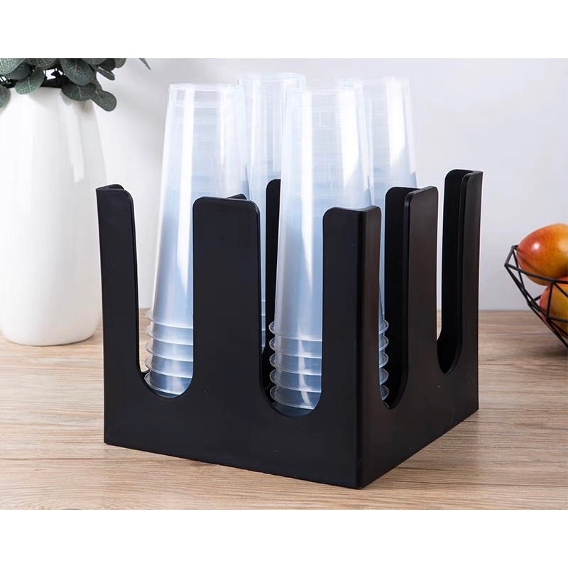 Square 4 slots Cup Holder Milktea Cup Organizer Cup and Straw Holder ...