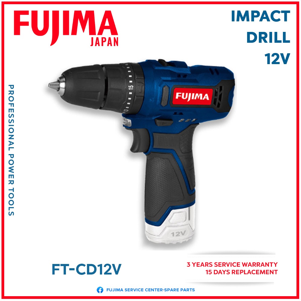 FUJIMA CORDLESS DRILL 12V - FT-CD12V BATTERY & CHARGER NOT INCLUDED ...