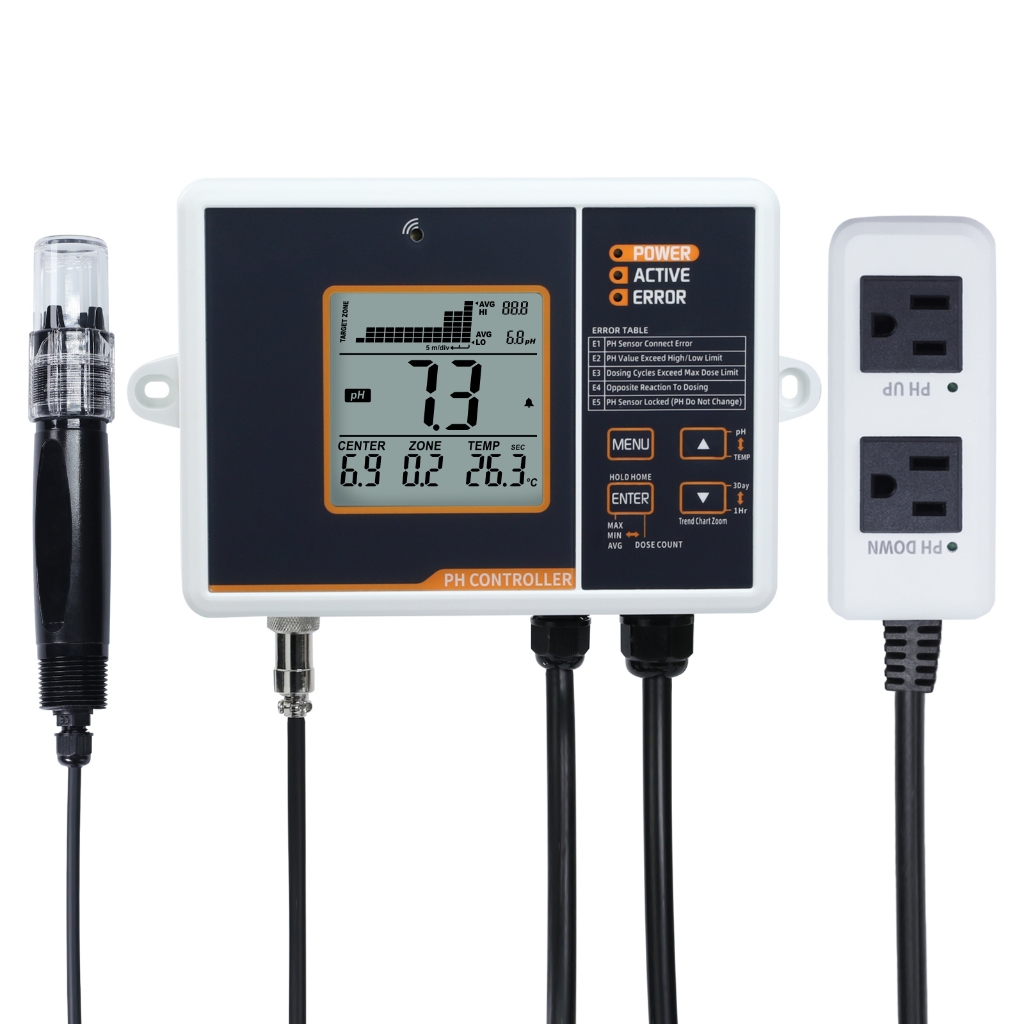 Dual Relay Digital pH Controller with Temperature Compensation for ... Dual Relay Digital pH Controller with Temperature Compensation for ...