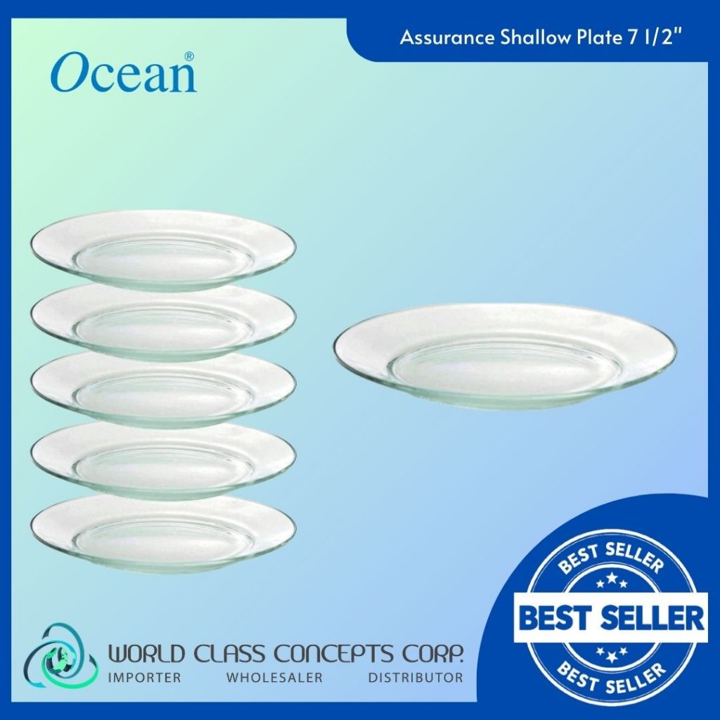 Ocean Glassware Assurance Shallow Plate Dessert Plate Dish Plate 7 ...