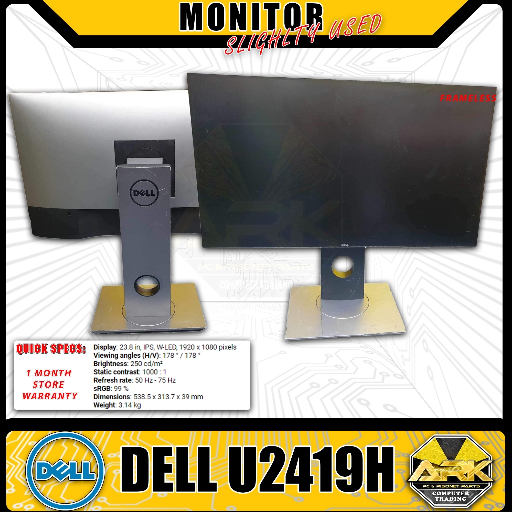 Dell 24" frameless Monitor U2419H | Shopee Philippines