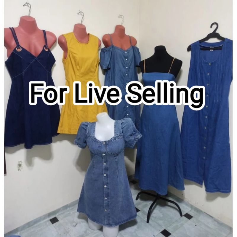 Live selling Denim Dress | Shopee Philippines