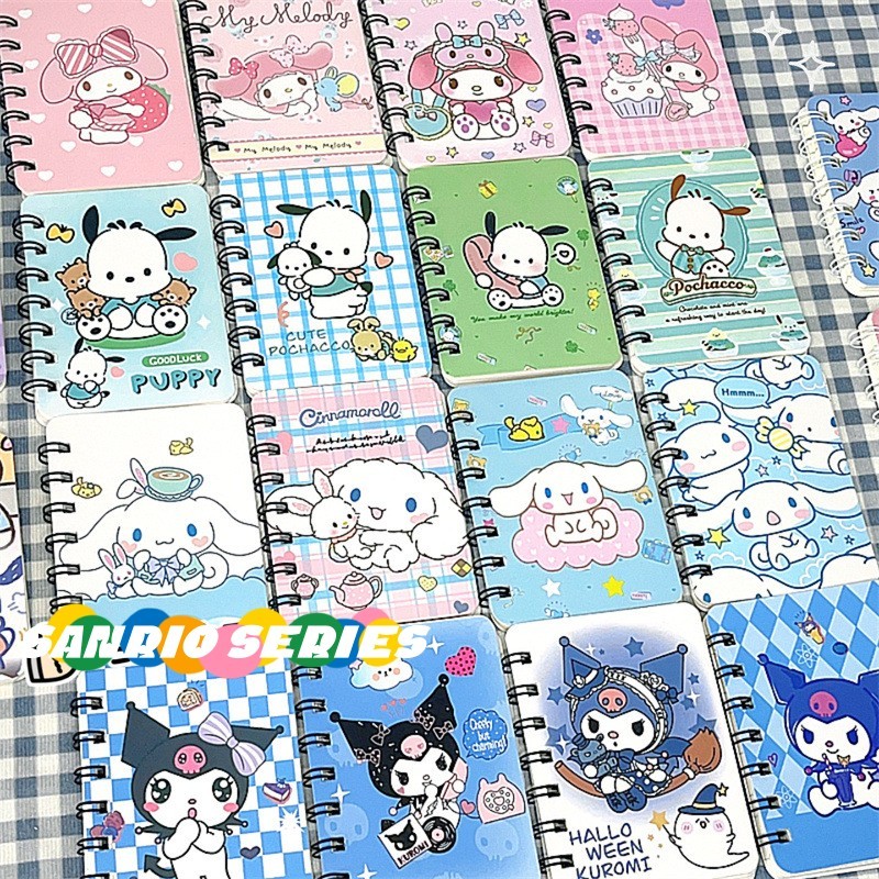 Cute Sanrio Characters A7 Mini Spiral Notebook 80 Ruled Sheets | Shopee ...