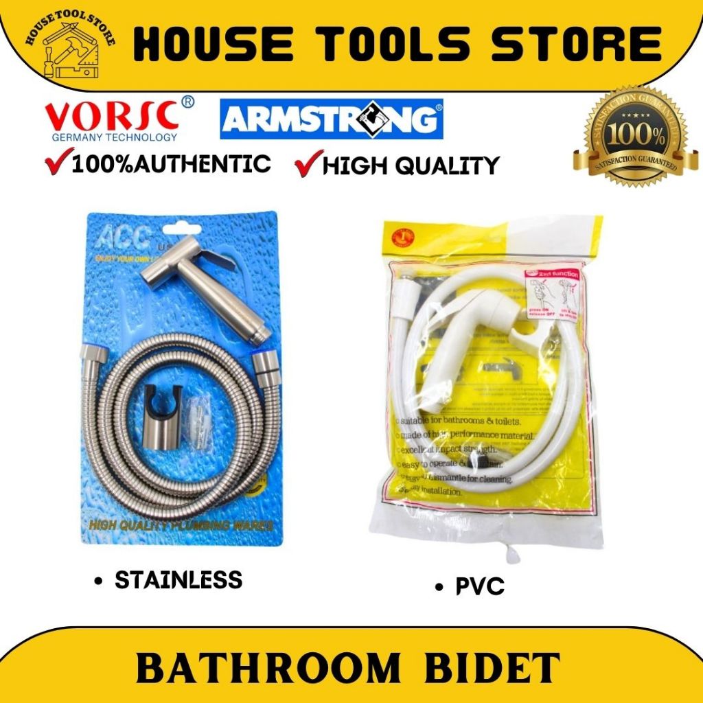 BATHROOM BIDET HAND BIDET (STAINLESS AND PVC SET) | Shopee Philippines
