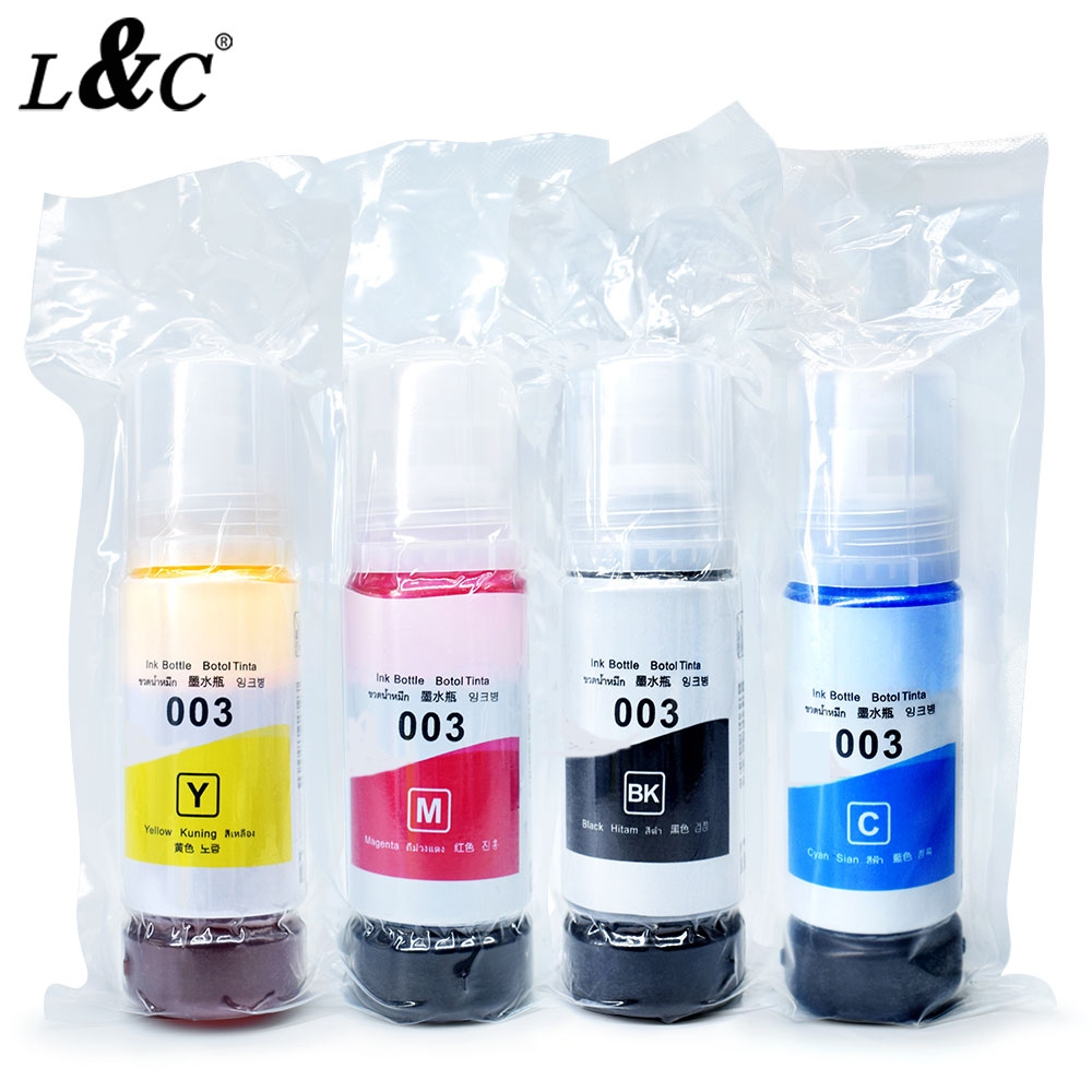 L&C Ink 003 Inkjet Printer Refill Dye Ink Compatible L3110 L3150 L3116 ...
