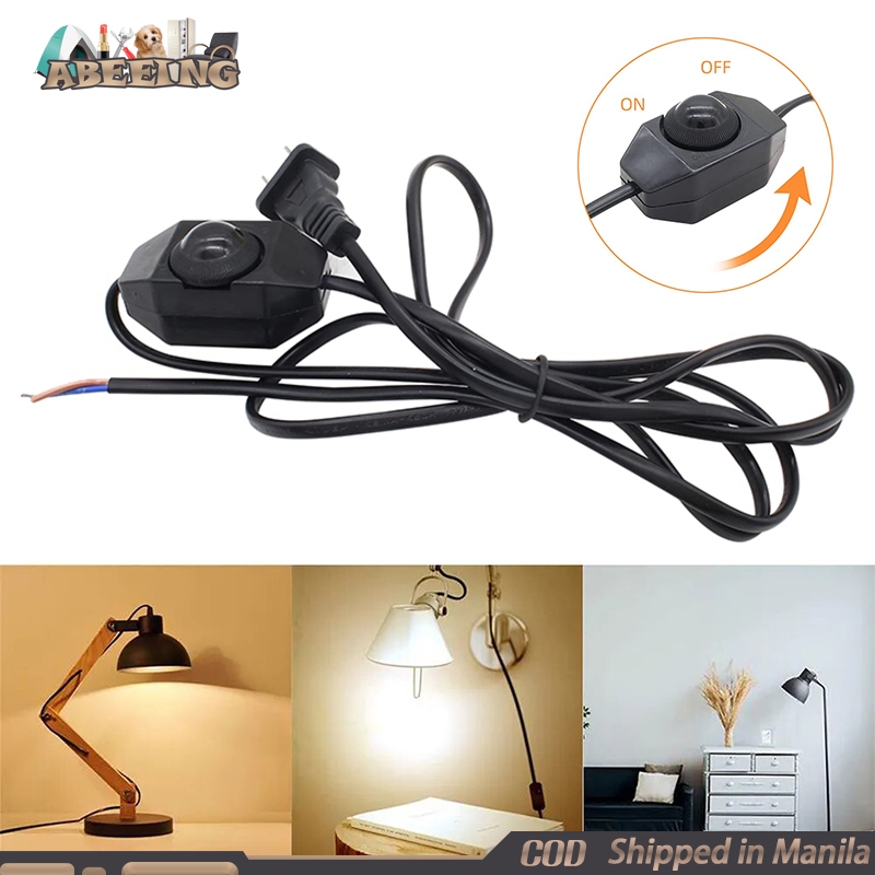1.8M 2 Plug Dimmer Switch Table Lamp Speed-Control Switch for Halogen ...