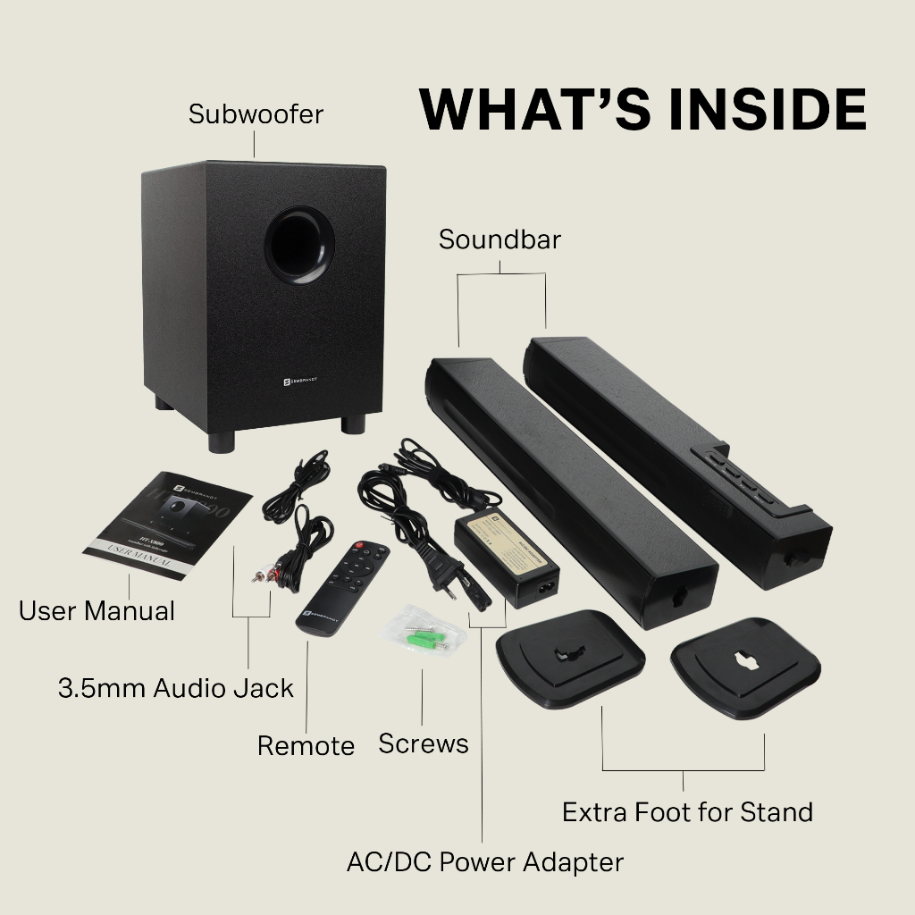 Sembrandt HT-X800 Soundbar with Subwoofer | Shopee Philippines