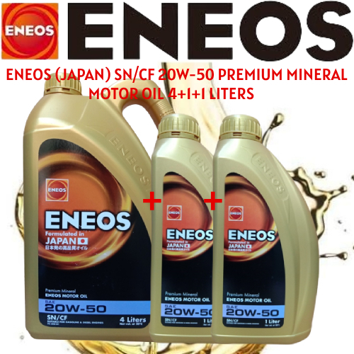 ENEOS (JAPAN) SN/CF 20W-50 PREMIUM MINERAL MOTOR OIL 6 LITERS | Shopee Philippines