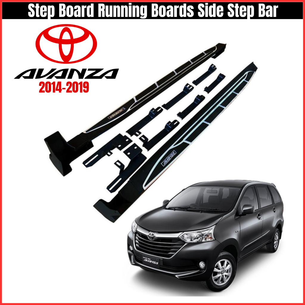Toyota Avanza 2014-2019 Step board (Silver/Black) Step Board Running ...