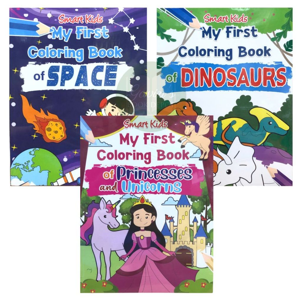 Smart Kids My First Coloring Book (Space, Dinosaurs, Princesses ...