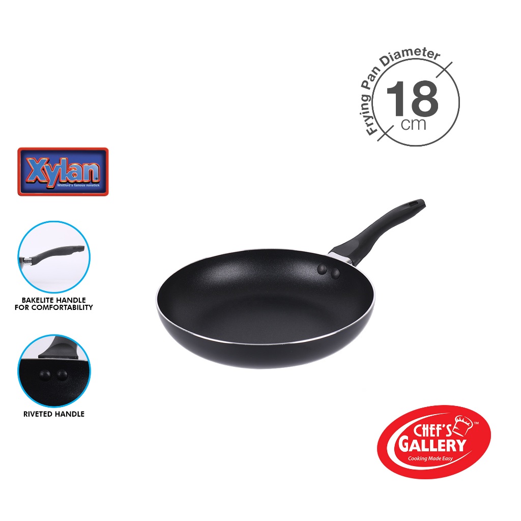 Chef's Gallery Xylan Non-Stick Frying Pan 18cm Bakelite Handle Not ...