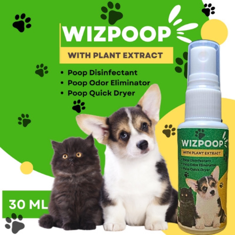 Wizpoop 30ml (Organic Odor eliminator/Disinfectant/Poop Dryer) | Shopee ...