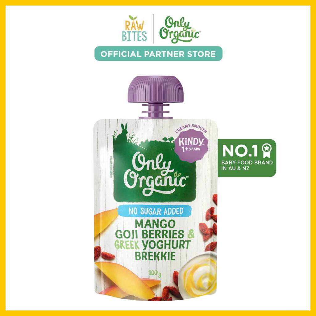 Only Organic Baby Food Mango Goji Berries & Greek Yoghurt Brekkie 100g ...