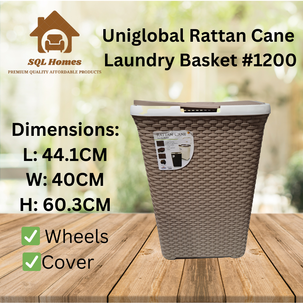 Uniglobal Rattan Cane Laundry Basket #1200 | Shopee Philippines