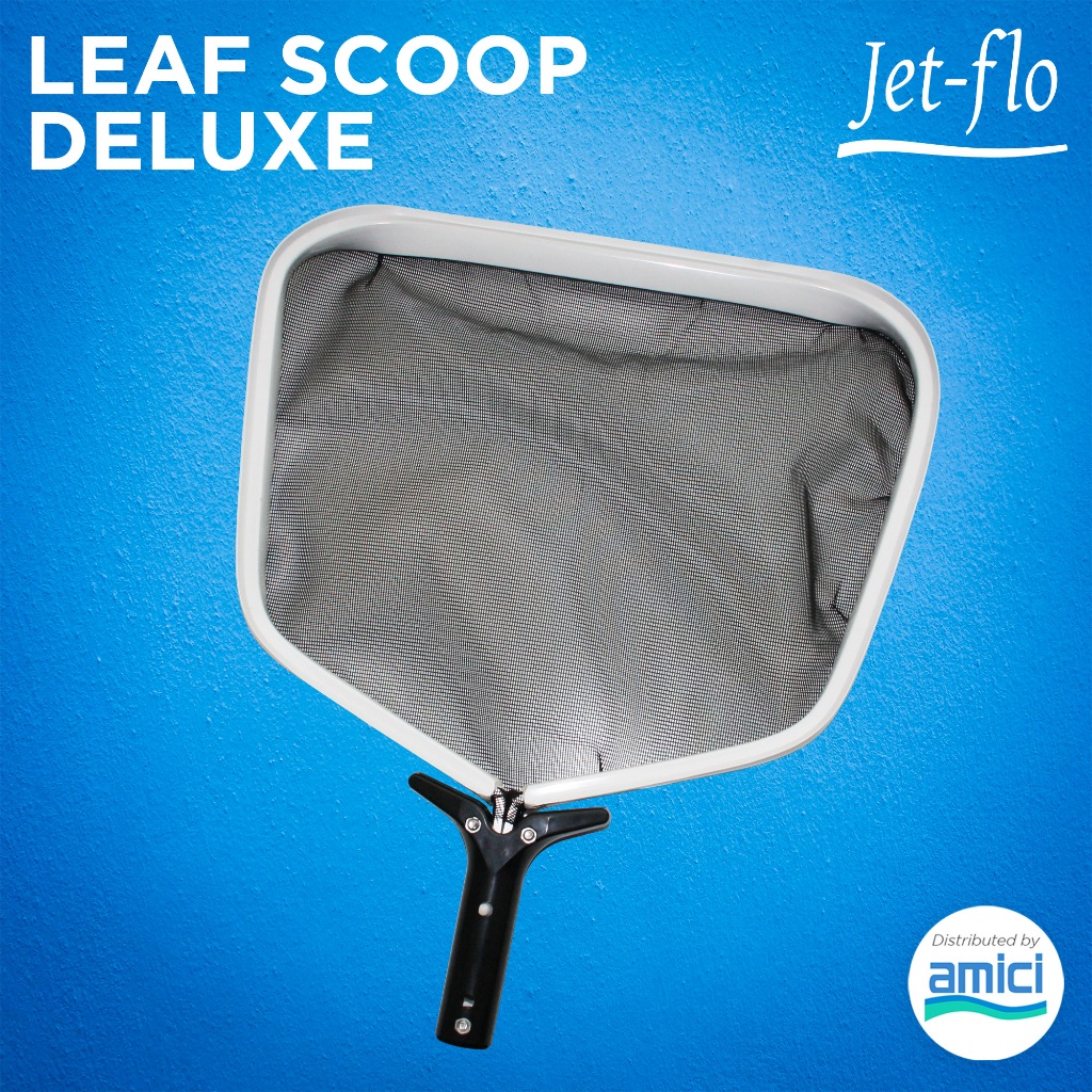 Jet-Flo Heavy Duty Leaf Skimmer/Leaf Scoop Deluxe, Metal Reinforced ...