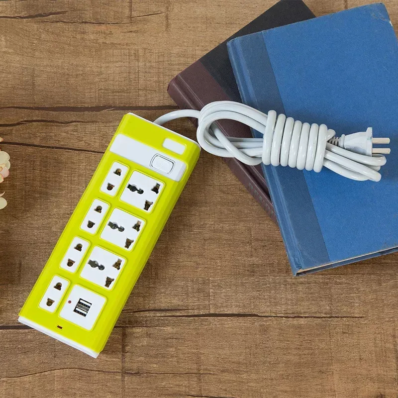 Socket Power Extension With 7 Universal Power Sockets and 2 USB outlets ...