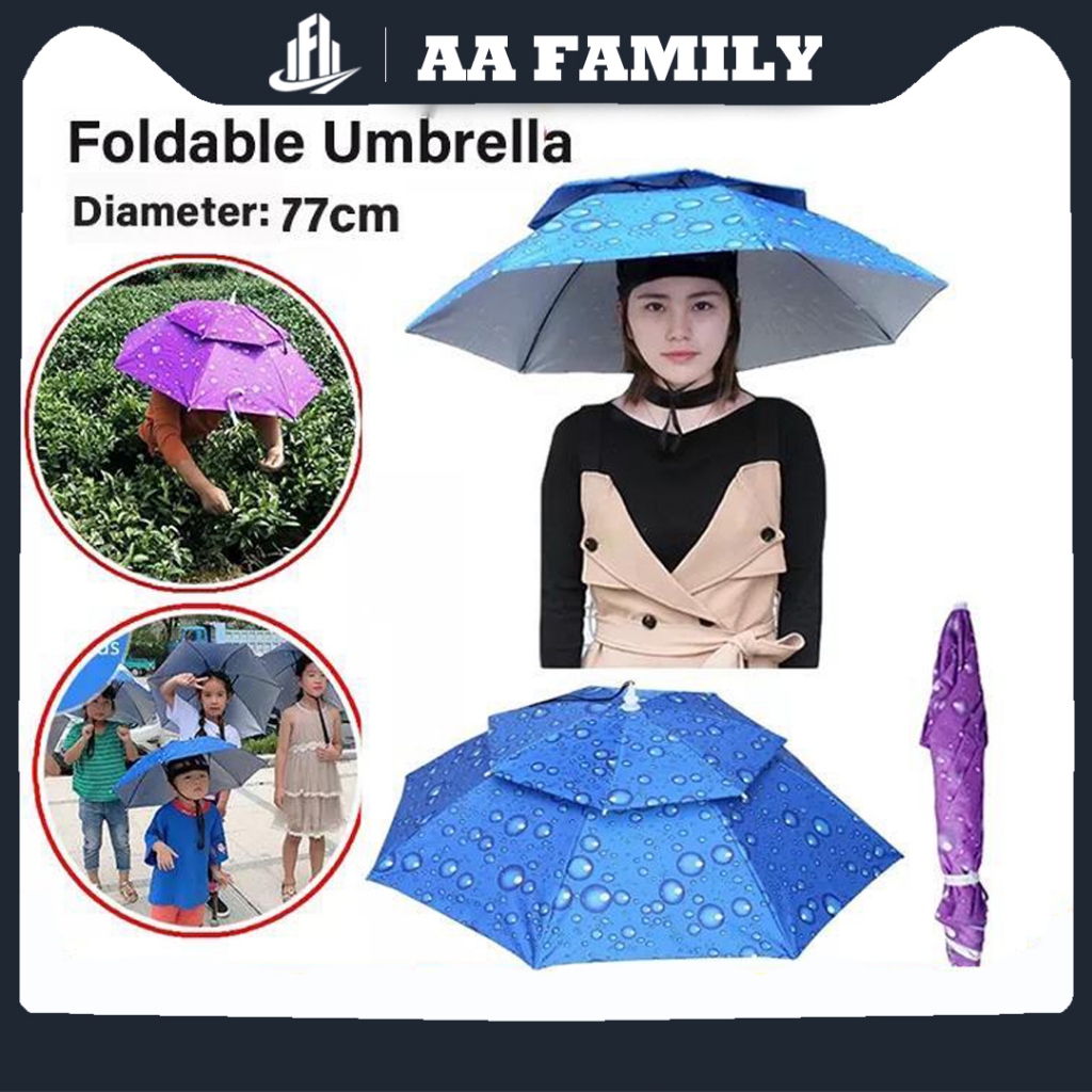 Sun Umbrella Hat Outdoor Hot Foldable Golf Fishing Camping Headwear ...