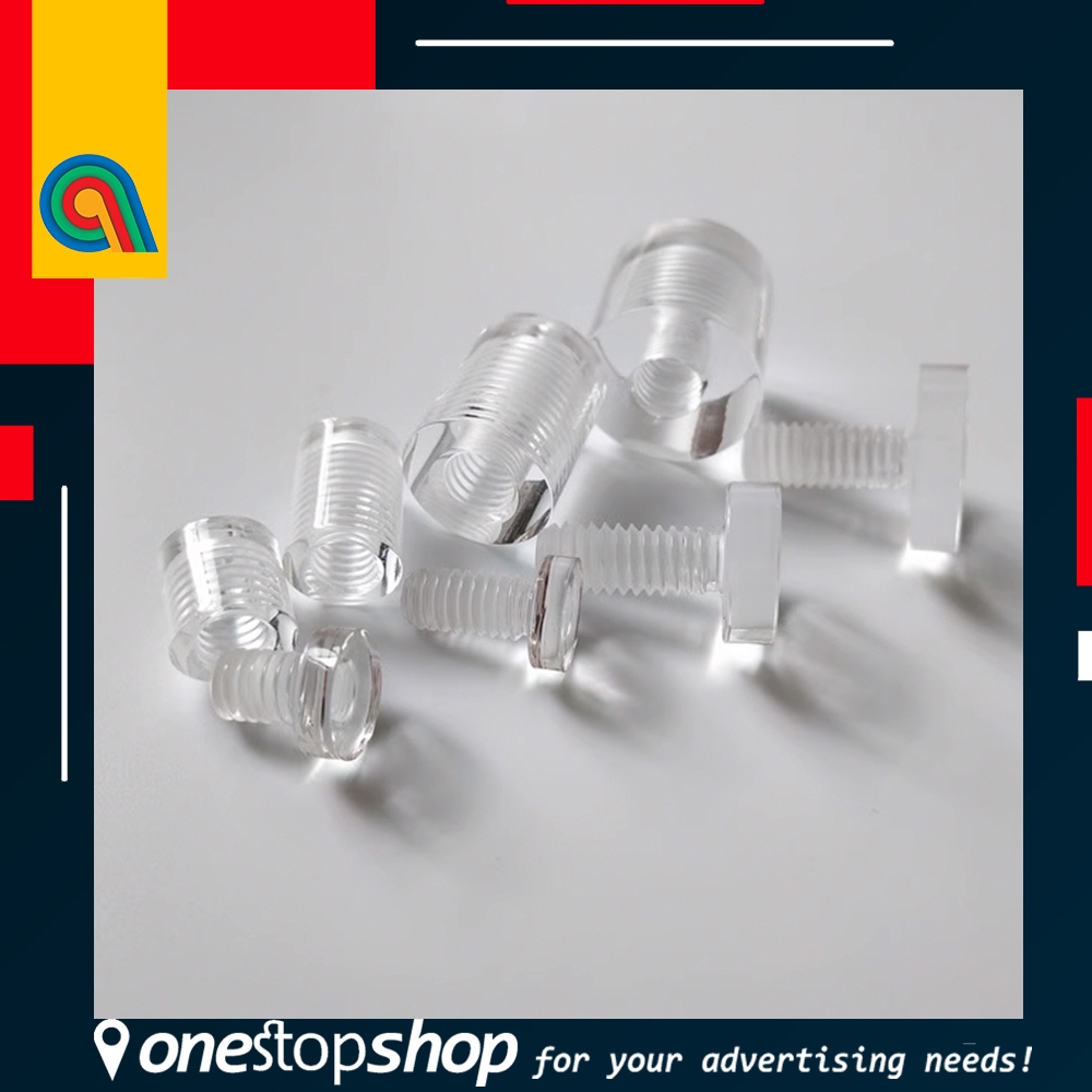 Acrylic Clear Bolt and Nut 18x30mm | Shopee Philippines