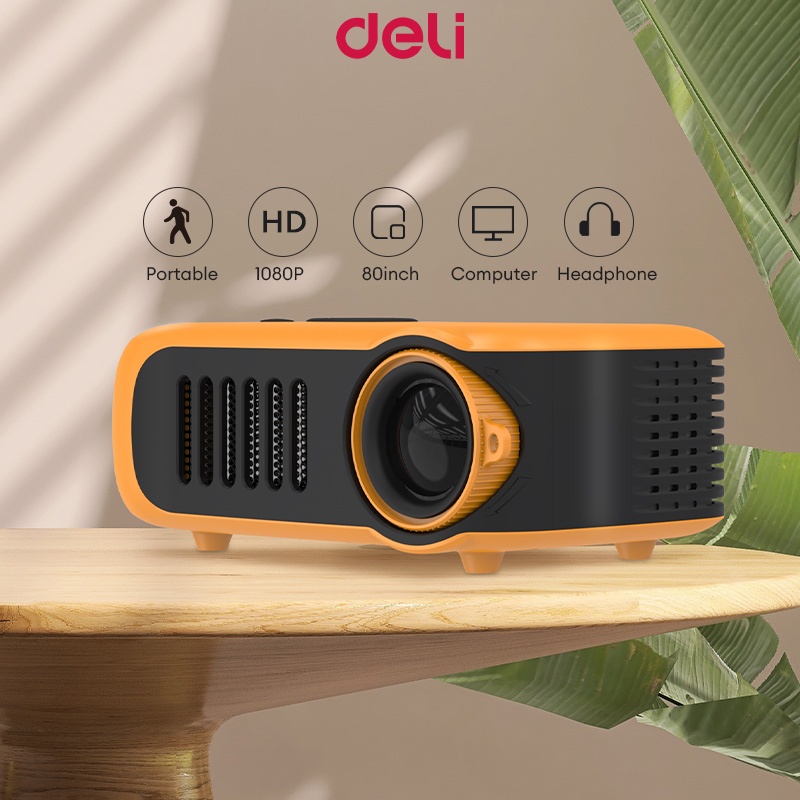 Aoka By Deli Projector Portable Projector 1080P Hdmi USB For Computer ...