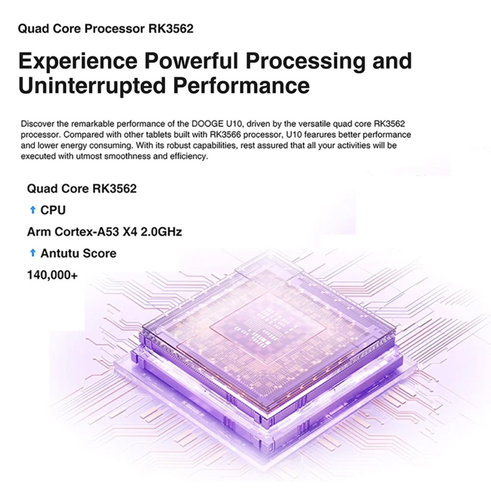 Doogee U10 Tablet | 9GB(4+5)+128GB | 10.1” IPS HD Display | Quad-Core ...