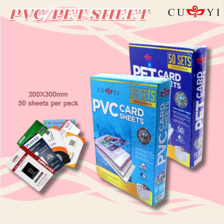 CUYI PVC / PET Sheets A4 size (50 sets per pack) | Shopee Philippines