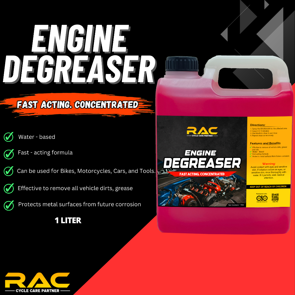RAC Engine Degreaser / Engine Cleaner / Grease Remover 1 Liter | Shopee ...