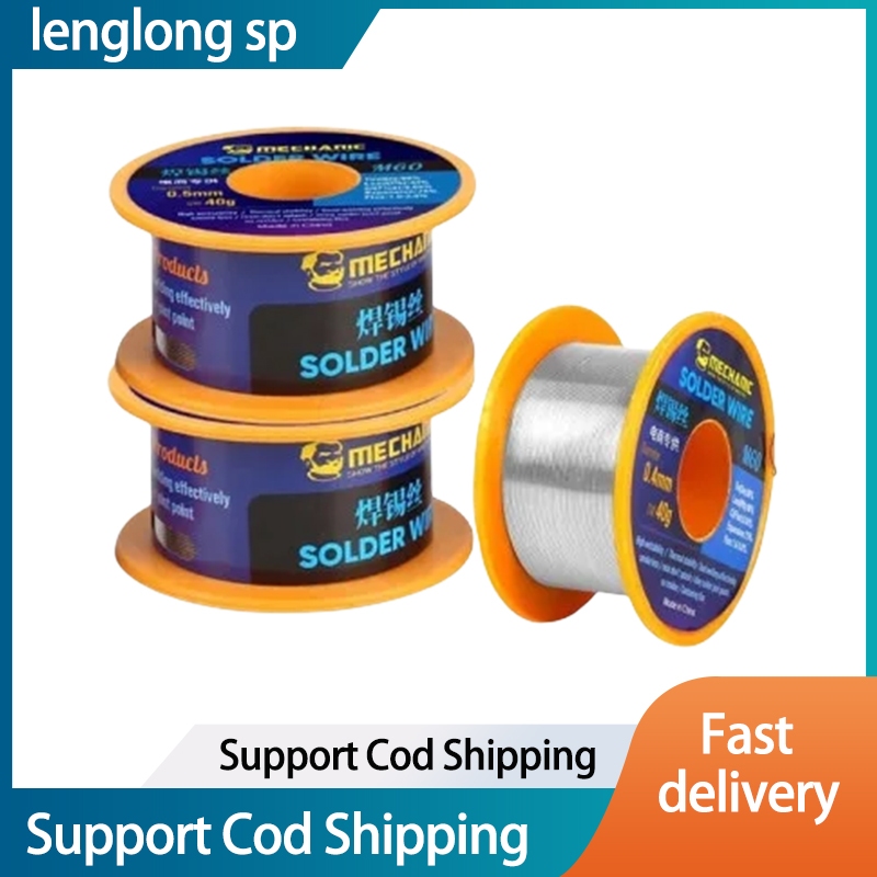 Mechanic M60 40g Soldering Lead Solder Wire 0.3mm 0.5mm 0.8mm | Shopee ...