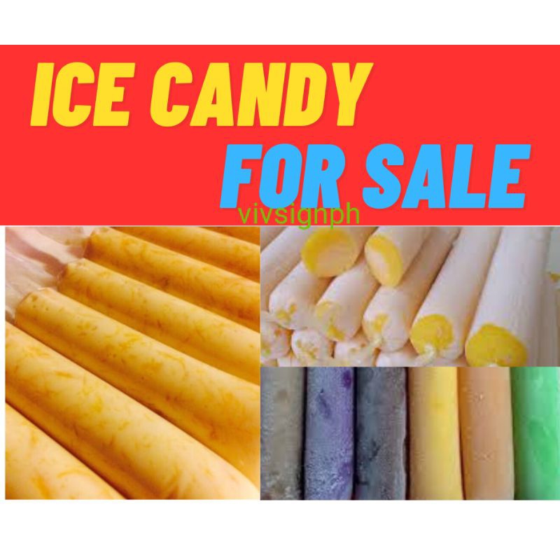 Laminated Ice Candy Signages A4size Makapal 250mic Matibay glossy ...