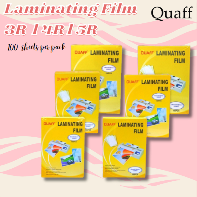 QUAFF Laminating Film 4R // 5R // 3R size 100pcs per pack || 250microns ...