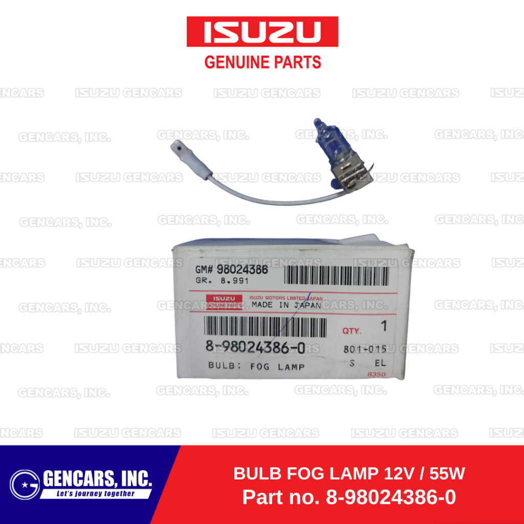 Isuzu Bulb Fog Lamp for Alterra / Dmax 2005-2006 12V/55W (8980243860 ...