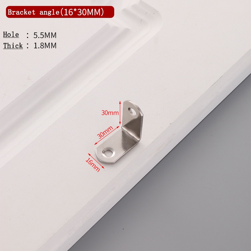 10pcs/set Stainless Steel Angle Bracket with screw Cabinet Bracket ...