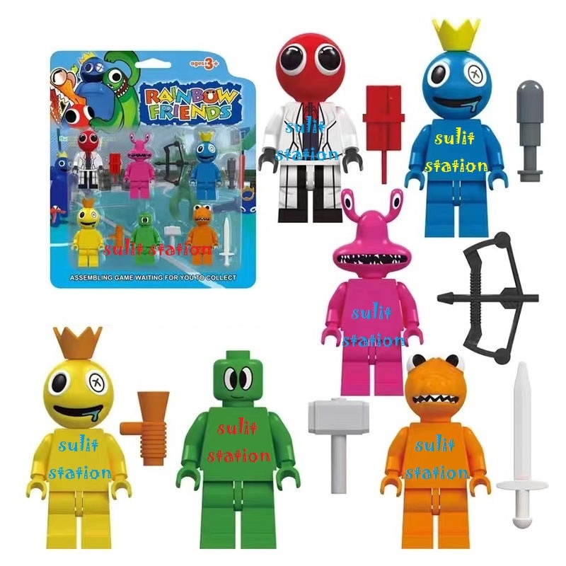 6pcs HUGGY RAINBOW FRIENDS COLLECT MINIFIGURES TOY FIGURES FIGURE CAKE ...