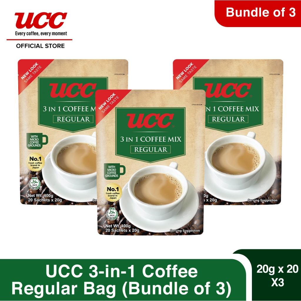 UCC 3-in-1 Coffee Regular Bag 20g x 20 (Bundle of 3) | Shopee Philippines