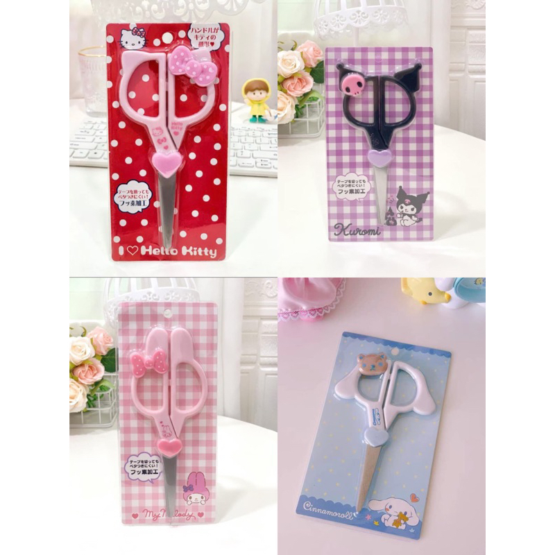 Hello kitty Kuromi my melody scissor pink scissors ribbon | Shopee Philippines