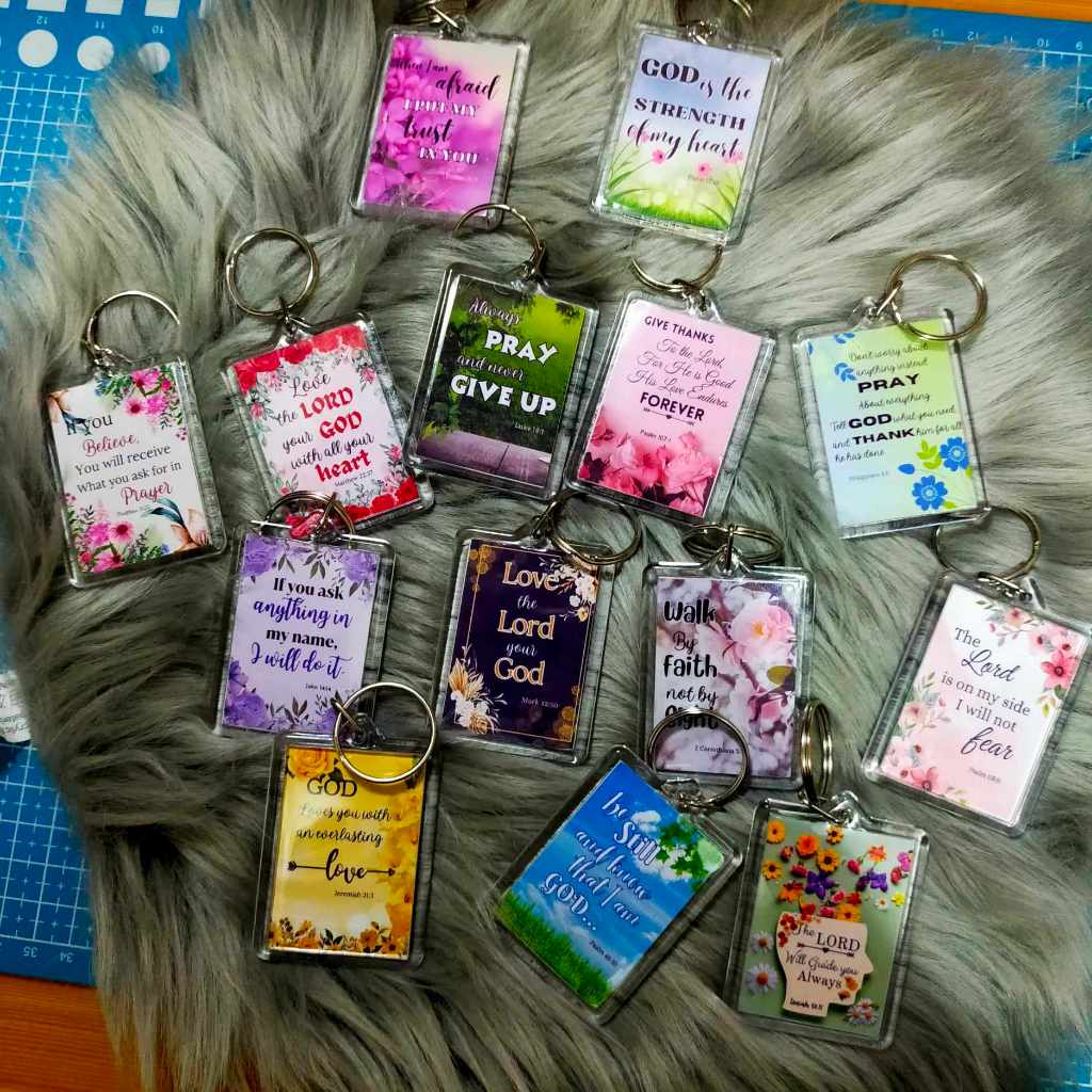 Personalized Acrylic Keychains Souvenirs Bible Verse for Bags, Wallets ...