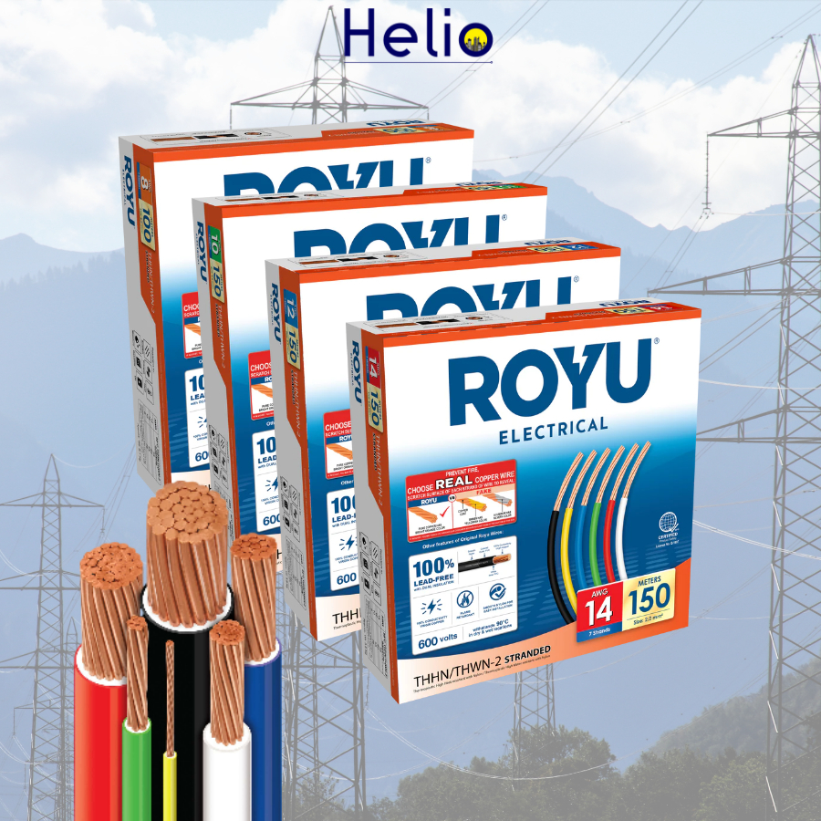 ROYU THHN Wire No. 14,12,10, 8 | 2.0, 3.5, 5.5, 8.0 mm sq. | Dual ...