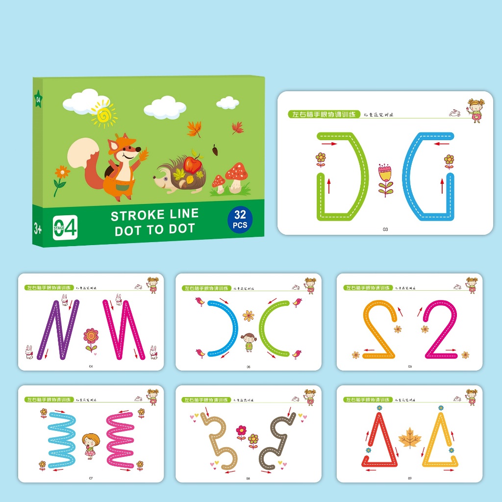 136 Page Tracing Book For Kids Training Coloring Book Erasable Writing ...