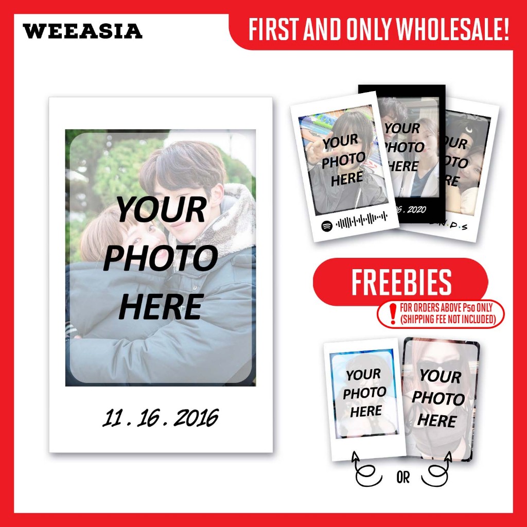 WHOLESALE : CUSTOMIZED INSTAX INSPIRED PHOTOCARD HD PRINT with FREEBIES ...