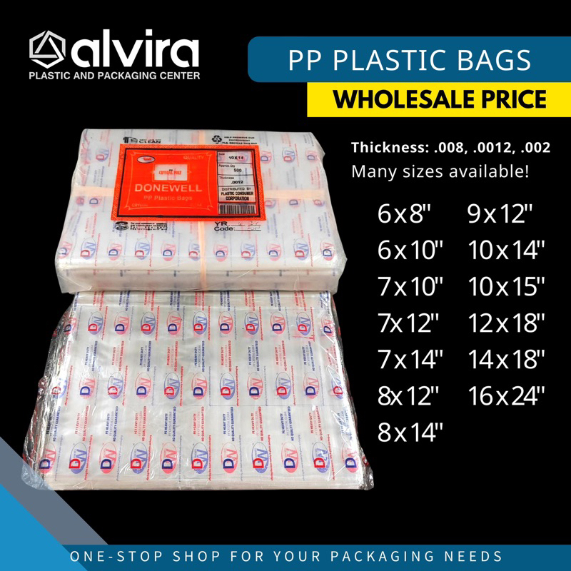Clear PP Plastic Bags Big Sizes (Linaw) for repacking 100pcs/pack ...