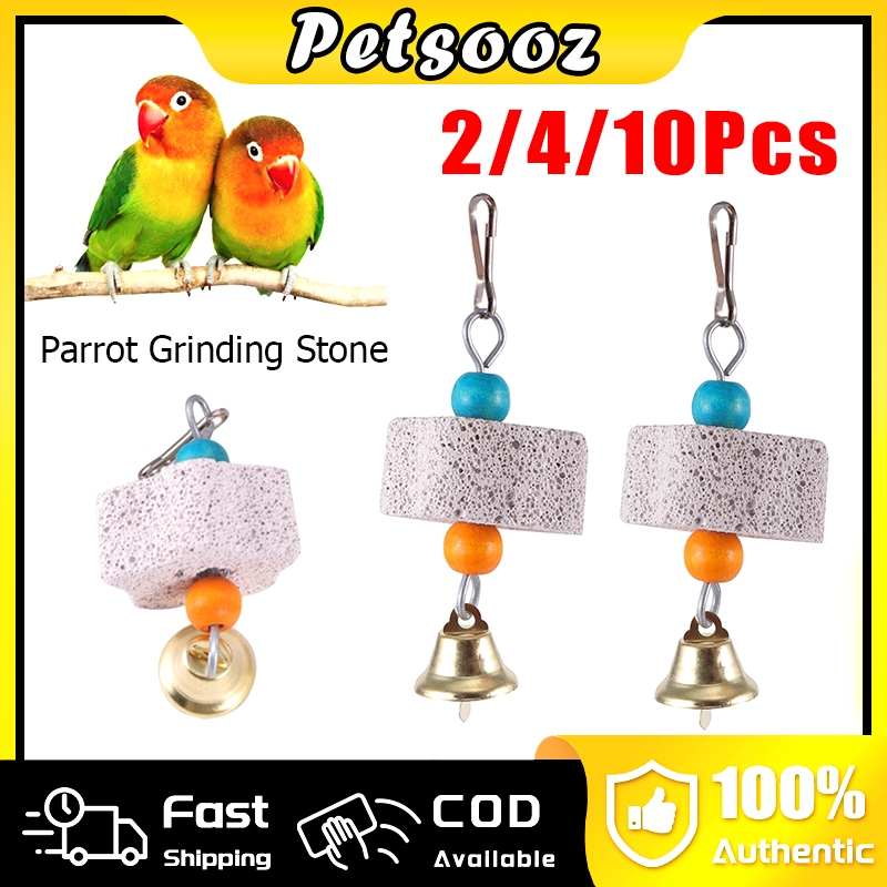 Bird beak grinding stone toys Parrot Mineral bell stone toy for ...