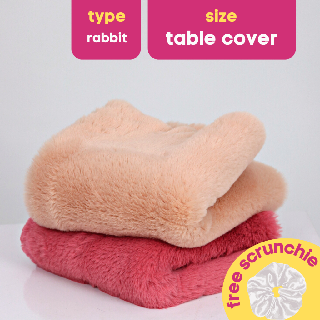 RABBIT Fur Table Cover Fabric Photoshoot itsfauxph | It's Faux PH ...