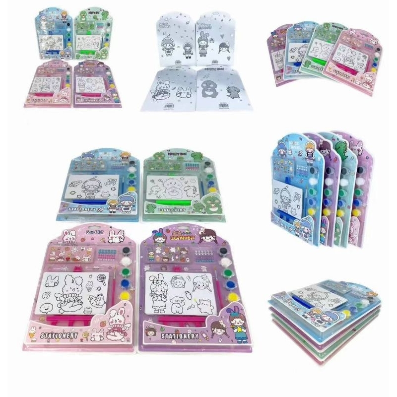 JKYSD 9923 Paint Board set with Stand Sticker and Paint | Shopee ...