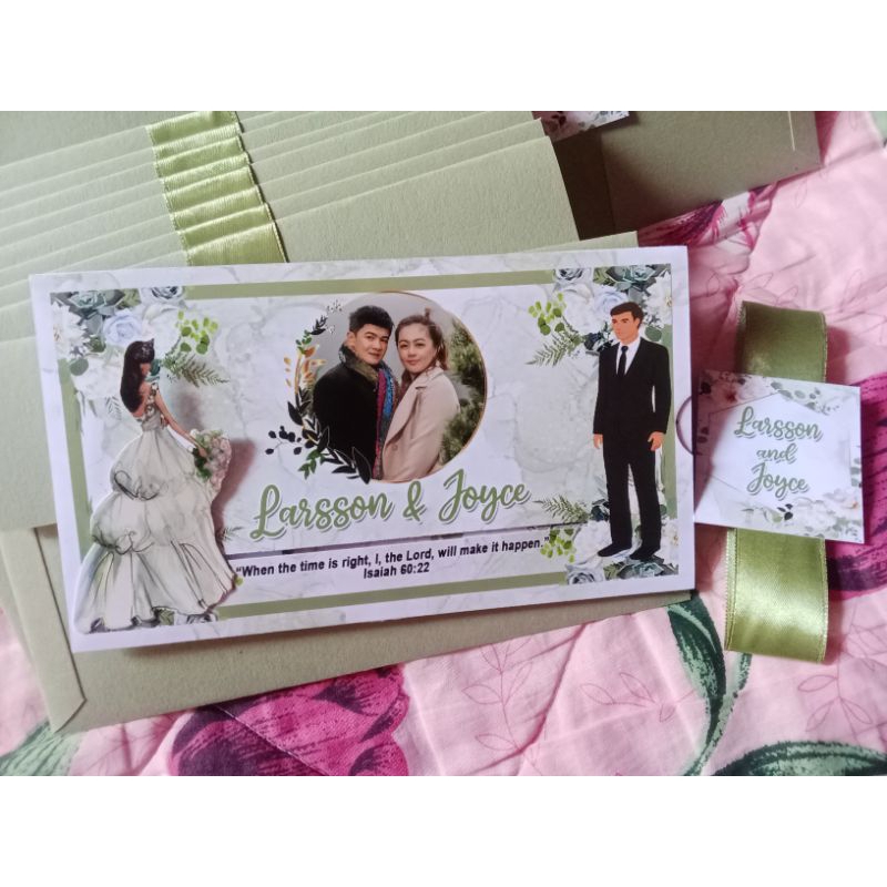 Sliding Wedding Invitation (Groom and Bride Style) | Shopee Philippines