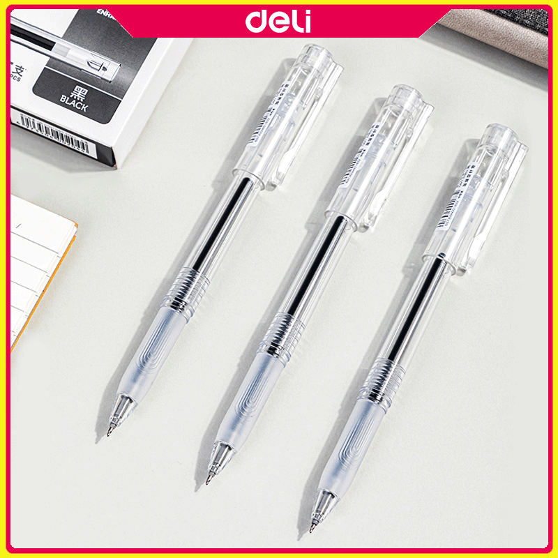 Deli Gel Pen 0.5mm Black Student Writing Sign Pen For Text Stationery ...