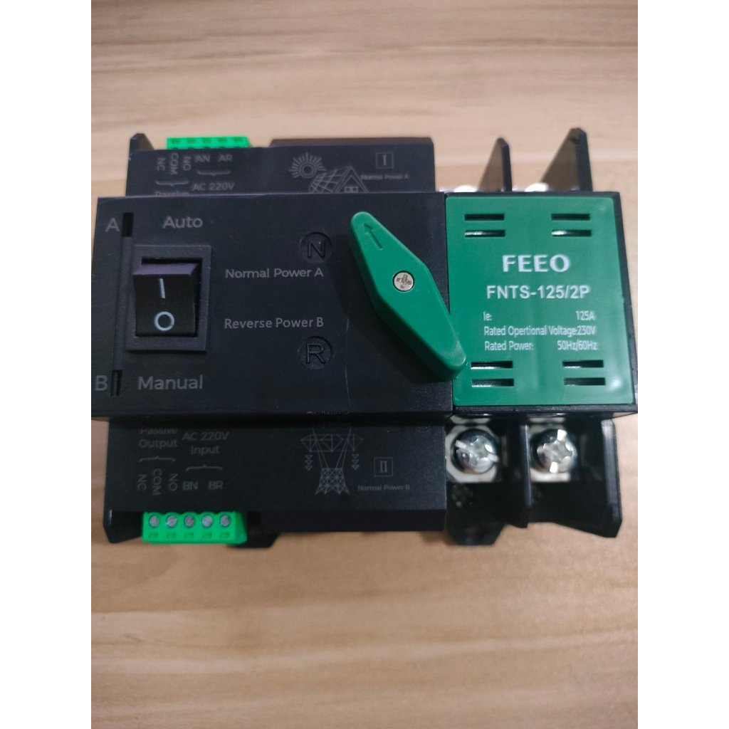 125A FEEO ATS DIN RAIL Solar Energy Dual Power Automatic Transfer ...