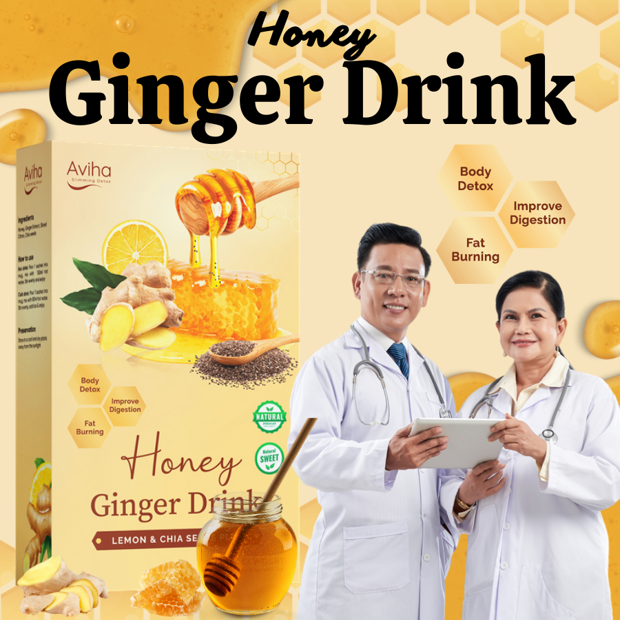 Honey Ginger Drink 100% Original Honey Ginger Mixed Lemon Tea & Chia ...